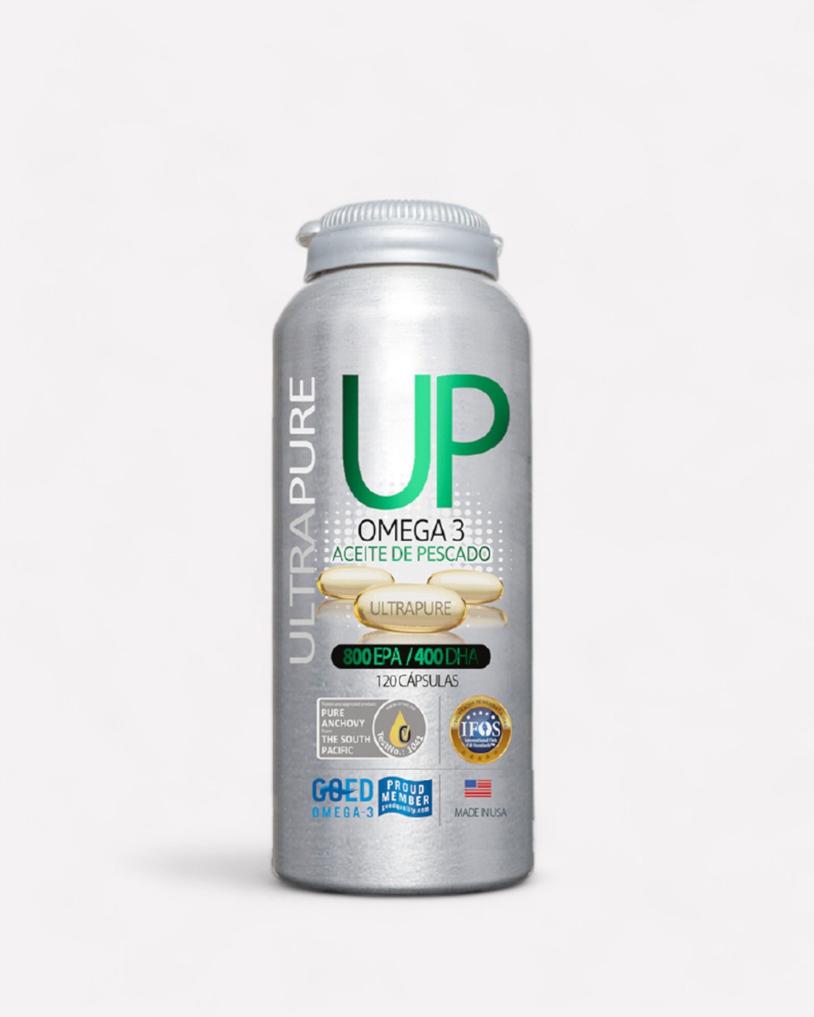 Omega 3 up ultra pure-120 cápsulas blandas – Ortomolecular Chile
