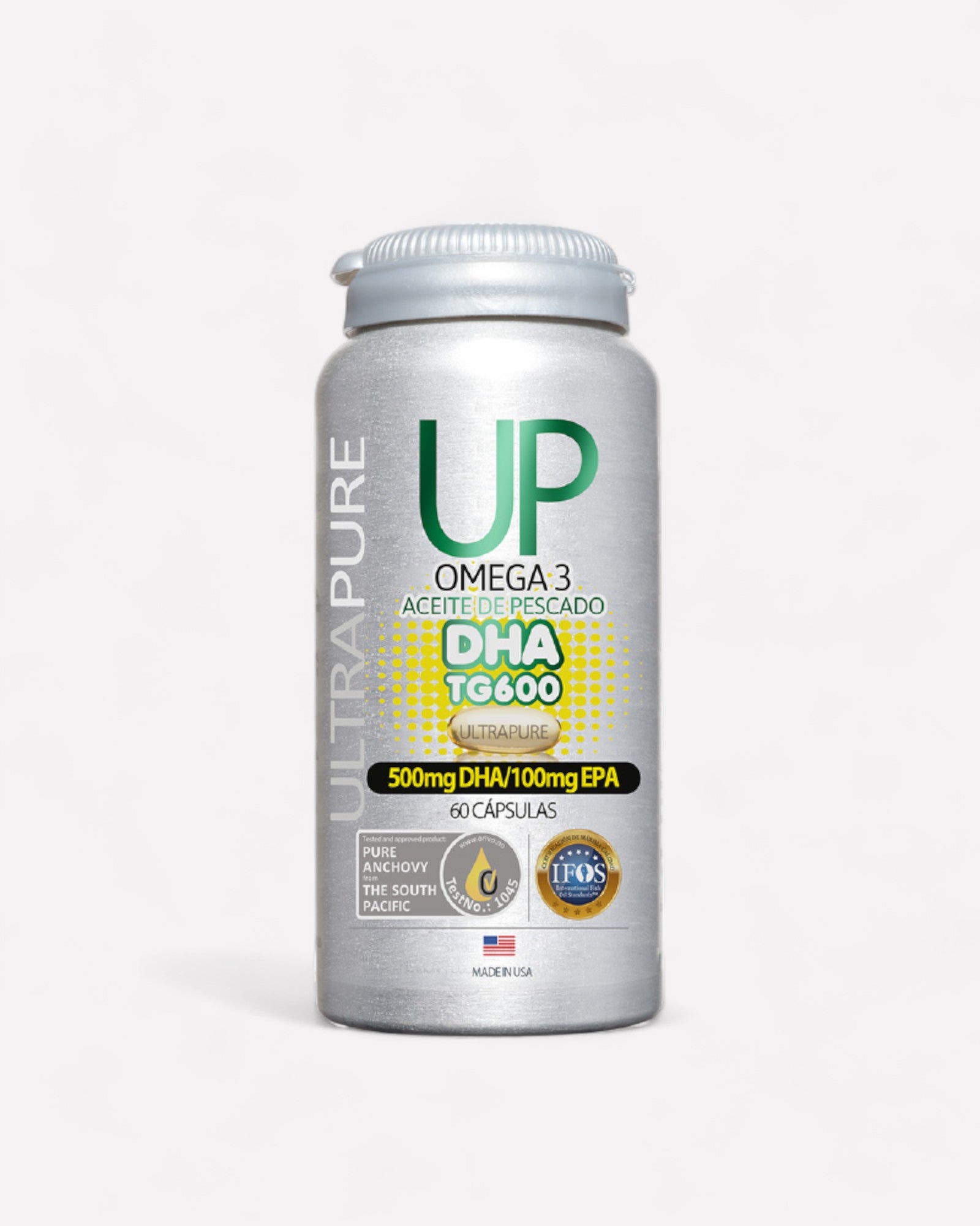 Omega 3 up ultra pure DHA TG 600-60 cápsulas blandas – Ortomolecular Chile